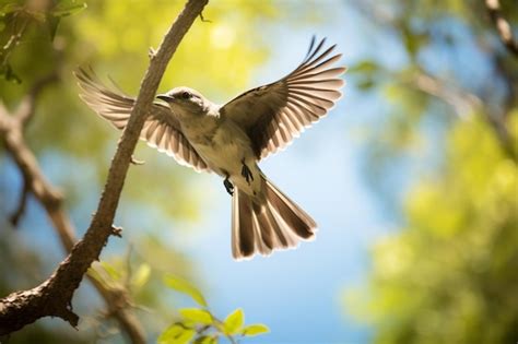 Premium AI Image Mocking Bird Flying