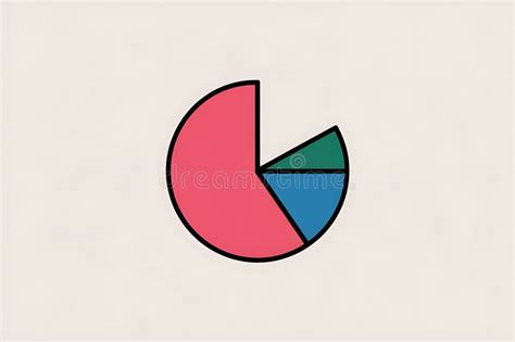 Simple Pie Chart Data Visualization Three Segments Percentage