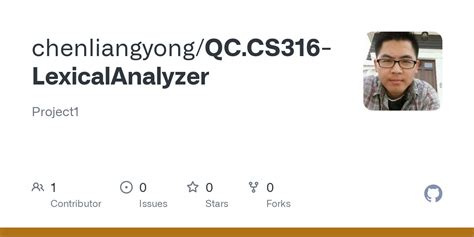 github chenliangyong qc cs316 lexicalanalyzer project1