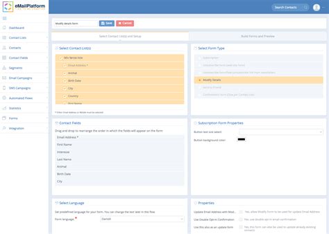 Modify Details Form Update Your Profile In MarketingPlatform