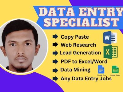 Any Data Entry Copy Paste Web Research Data Mining Microsoft Office Upwork