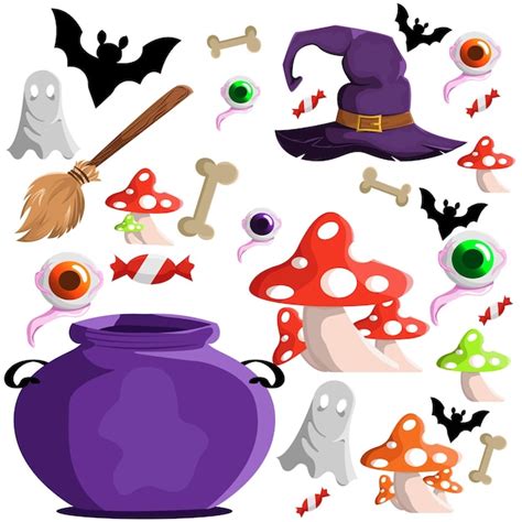 Premium Vector Hellowen Vector Element Set