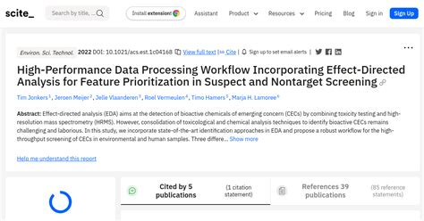 High Performance Data Processing Workflow Incorporating Effect Directed