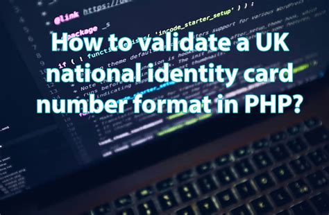how to validate a uk national identity card number format in php