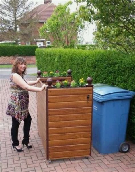 How To Hide Garbage Cans Trash Can Storage Outdoor Backyard Remodel Backyard Storage