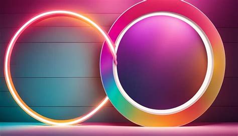 Abstract Colorful Circular Blank Frame Design Premium Ai Generated Image