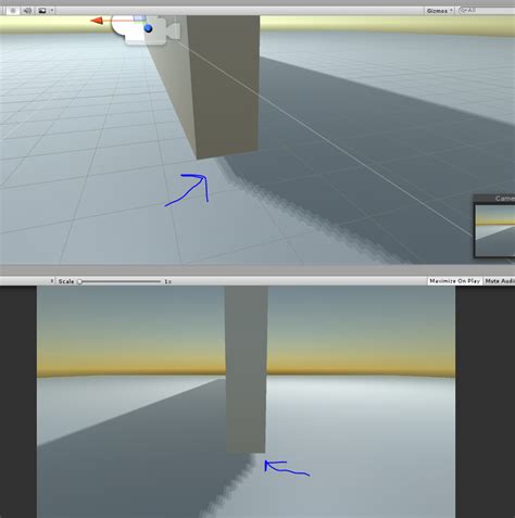 real time shadows doesn t connect to geometry unity engine unity