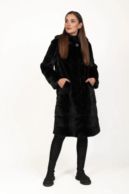 Жіноча норкова шуба трансформер з капюшоном Світ Шкіри та Хутра