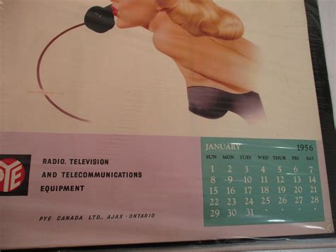 1956 Calendar Radio Pinup Girl Pye