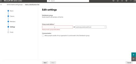 Create Microsoft 365 Distribution Group