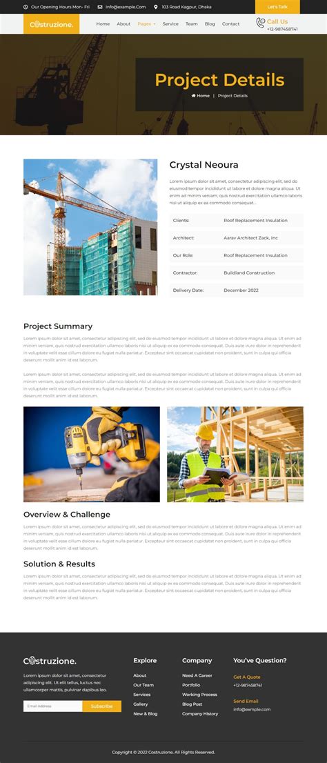 Costruzione Construction Elementor Template Kit Wp Template Kits Ft Elementor And Application