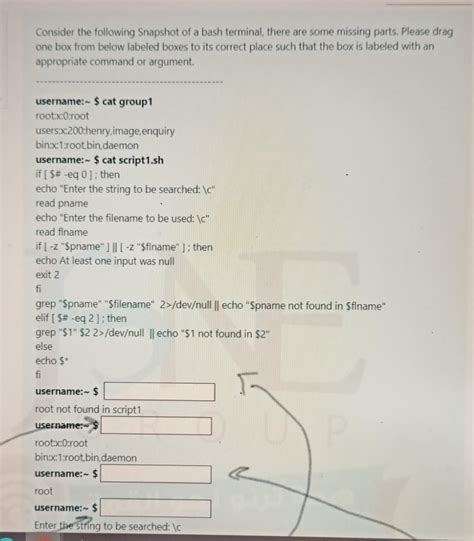 Solved Consider The Following Snapshot Of A Bash Terminal