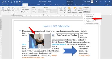 How To Mirror Or Flip An Image In MS Word OfficeBeginner