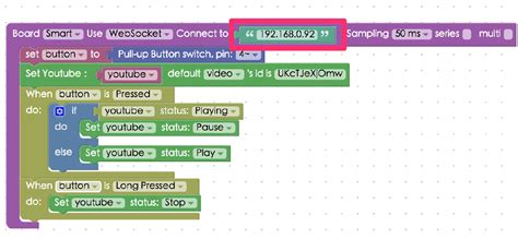 Using A Button Switch For Playing Youtube Videos Webduino Web ×