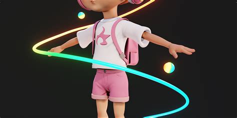Girl Ana Style 1 High Poly Character Superhive Formerly Blender