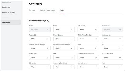 Configure Customer Profile Fields Doctors And Qualifying Conditions Dutchie Pos Dutchie