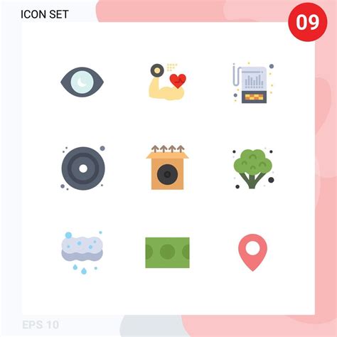 Set Of 9 Modern Ui Icons Symbols Signs For Cd Dvd Account Disk Statements Editable Vector Design