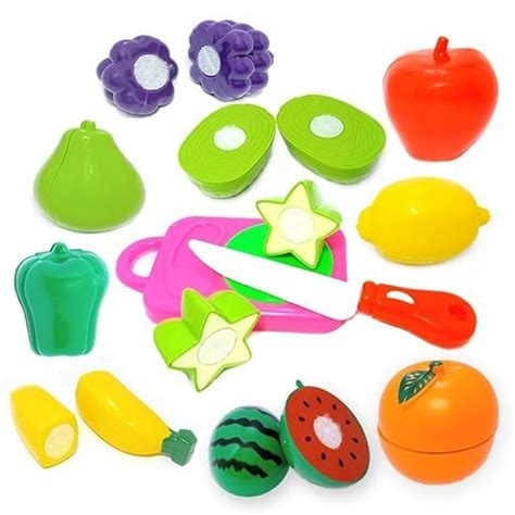 Buy Toy Arena Fruits Veggies Set Of 11 Pcs Realistic Sliceable