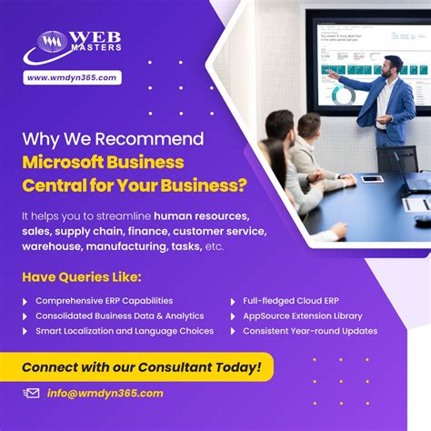 Microsoft Dynamics 365 Business Central All In One Erp Web Masters Technologies Posted On The