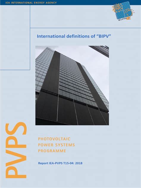 Iea Pvps Task 15 Report C0 International Definitions Of Bipv Hrw 180823