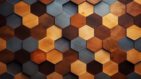 Premium Photo Hexagonal Wooden Tiles Background