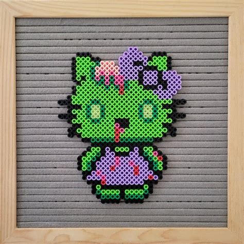 Hello Kitty Skeleton Kitty Perler Bead Design Artofit