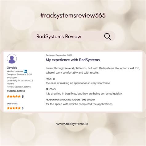 Radsystems On Linkedin Radsystemsreview365 Radsystems Lowcode