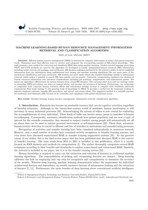 Pdf Machine Learning Based Human Resource Management Information Retrieval And Classification