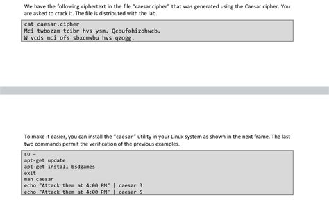 Solved We Have The Following Ciphertext In The File