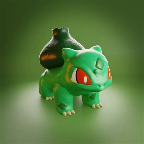 Bulbasaur Render And Tablet Pen Holder R Blender