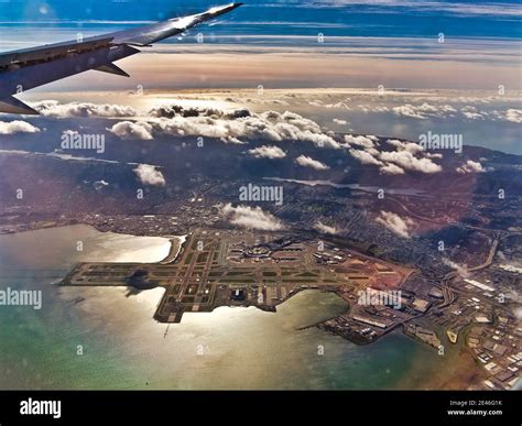 Aerial View Of San Francisco Airport Sfo And Beyond To The Pacific