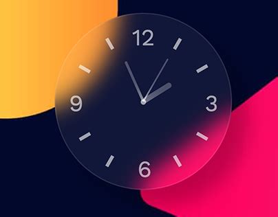 Glassmorphism Clock