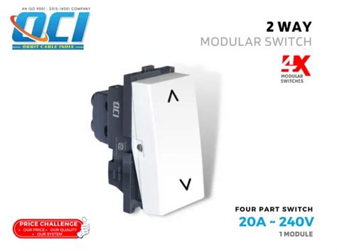 20A 2 WAY MODULAR SWITCH 1M At 37 13 Piece In Hyderabad ID 2849297697162