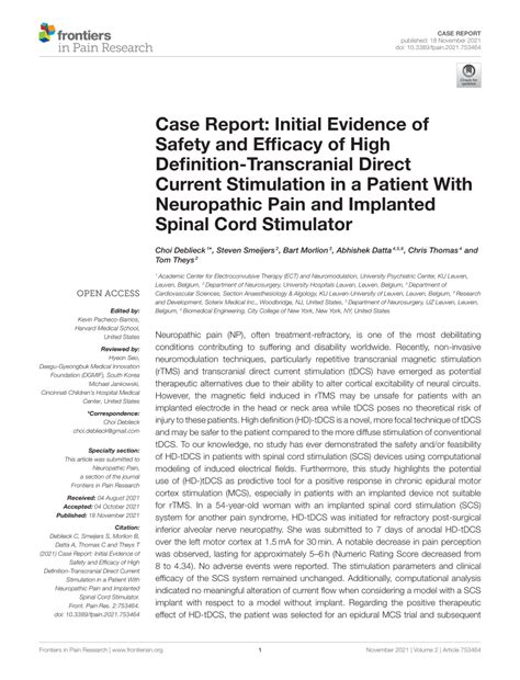 Pdf Case Report Initial Evidence Of Safety And Efficacy Of High