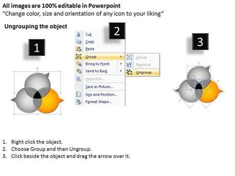 powerpoint layouts diagram four overlapping ppt theme