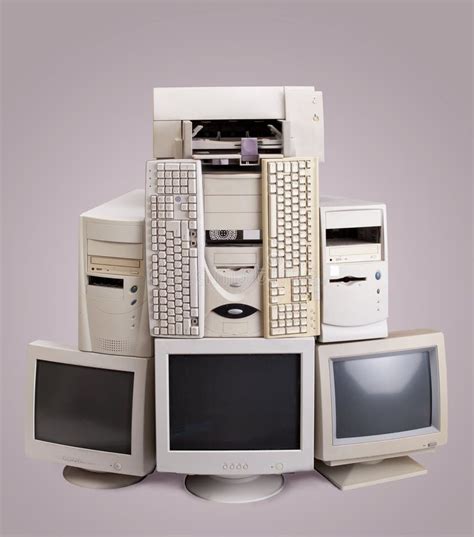 Old Computer Keyboard Cpu And Monitor Stock Image Image Of Classic