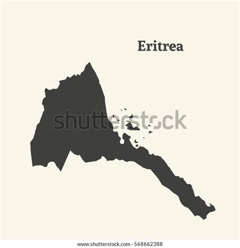 Outline Map Eritrea Isolated Vector Illustration Stock Vector Royalty Free 568662388