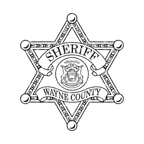 Wayne County Michigan Sheriff Badge Svg Vector Files Vector911