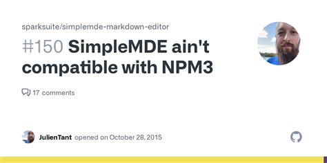 Simplemde Aint Compatible With Npm3 · Issue 150 · Sparksuite