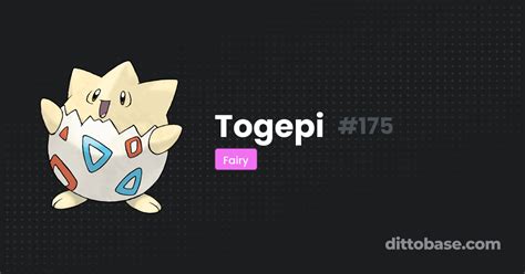 Togepi Dittobase Pokédex