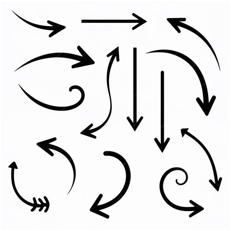 Premium Vector Varied Black Arrows A Visual Collection Of Curves And