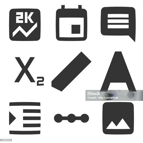 9 아이콘 편집기 세트 가는 선 아이콘의 벡터 그림입니다 품질 아이콘을 설정합니다 선형 아이콘이 설정되었습니다 검사 보기에 대한 스톡 벡터 아트 및 기타 이미지 Istock