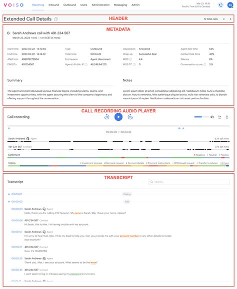 Extended Call Details Voice