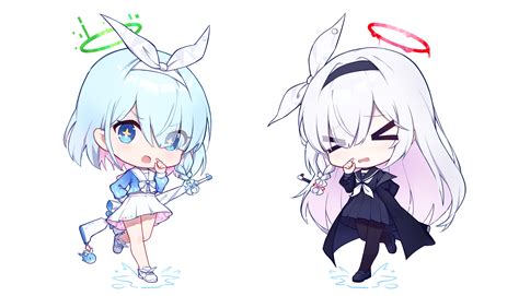 Arona And Plana Blue Archive Drawn By 9malefi9 Danbooru
