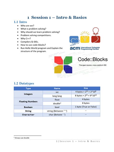 Session 1 Pdf Integer Computer Science Data Type