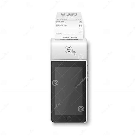 Vector 3d Nfc Payment Machine With Approved Status Paper Check Receipt Isolated Wi Fi