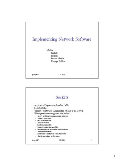 Implementing Network Software Sockets Pdf Network Socket Client
