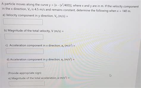 Solved A Particle Moves Along The Curve Y X X Chegg