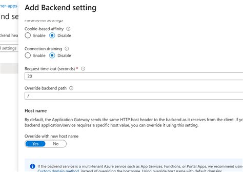 Azure Application Gateway Path Based Routing Giving Error For A