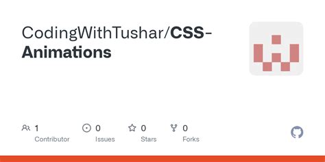 GitHub CodingWithTushar CSS Animations
